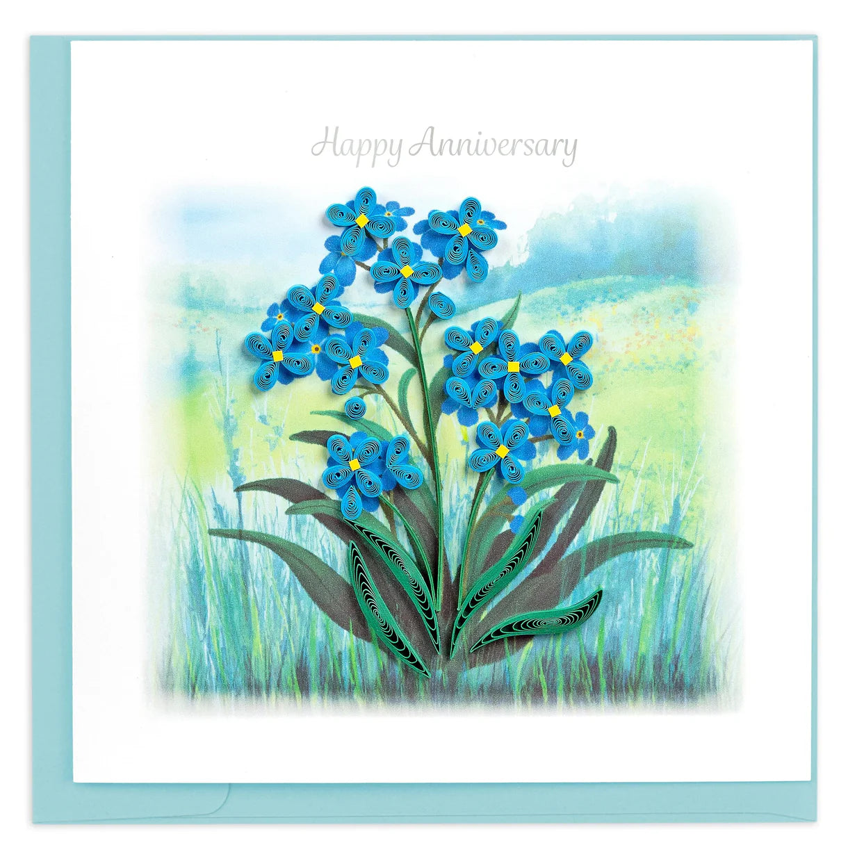 Happy Anniversary Forget-me-not Quilling Card – Ten Thousand Villages ...
